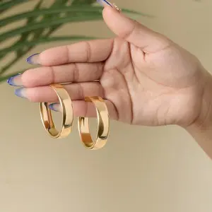 Jessica Simpson Textured Half Hoop Earrings