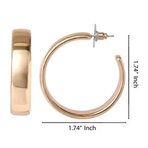 Jessica Simpson Textured Half Hoop Earrings