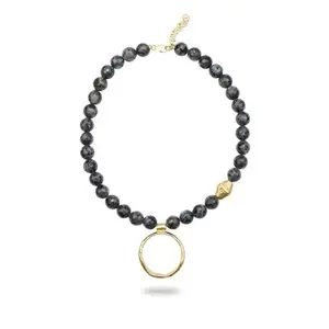 COLLECTION 1304 Danica Larvikite And Bronze Necklace Bronze
