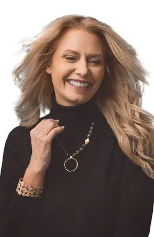 COLLECTION 1304 Danica Larvikite And Necklace - Bronze