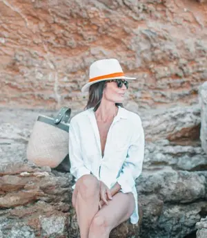 LASTELIER Panama Straw Hat - Orange