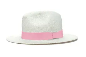 LASTELIER Panama Straw Hat - Light Pink