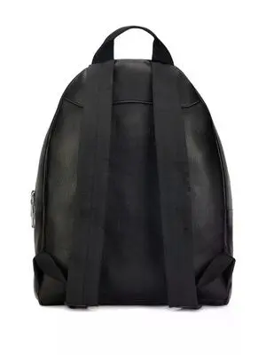 Roberto Cavalli Leather Backpack With Logo Plaque