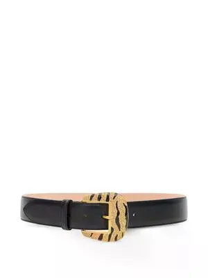 Roberto Cavalli Zebra-print Belt - Black
