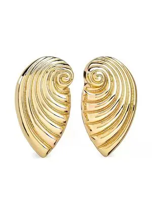 KENNETH JAY LANE Seashell Stud Earrings - Gold
