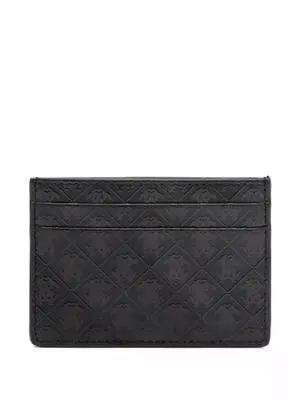 Roberto Cavalli Mirror Snake Monogram-embossed Cardholder - Black