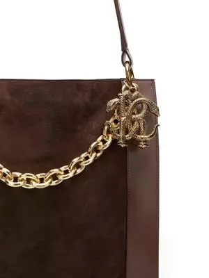 Roberto Cavalli Chain-embellished Shoulder Bag - Brown
