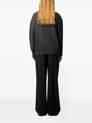 AMI Paris Merino Wool De Coeur Cardigan - Grey