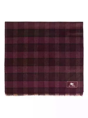 Etro Checked Wool Scarf