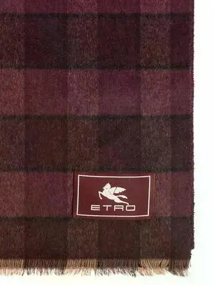 Etro Checked Wool Scarf