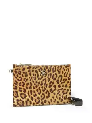 Roberto Cavalli Leopard Print Clutch