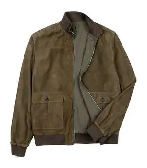 VALSTAR Suede Reversible Bomber Jacket