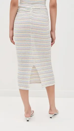 LE BOP Stretch Knit Midi Skirt