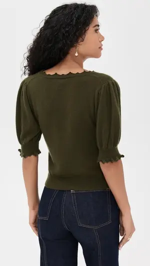 Ulla Johnson Cashmere Short Sleeve Top