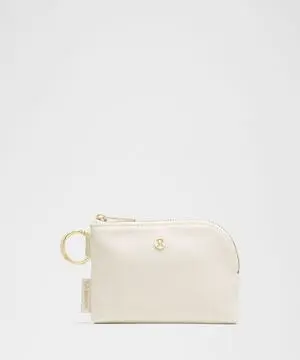 Lululemon Clippable Card Pouch - Light Ivory/gold