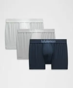 Lululemon Soft Stretch Active Boxer Brief 3" True Navy/silver Drop/vapor