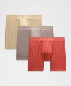Lululemon Soft Stretch Active Boxer Brief 5" Dare Devil/ashen Rose/trench