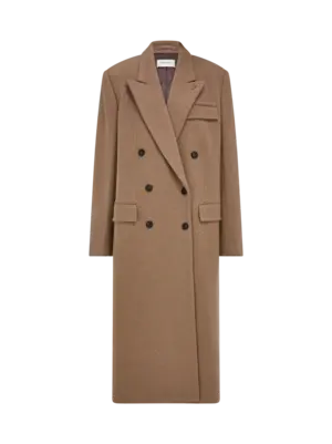 FERRAGAMO Overcoat In Virgin Wool - Beige