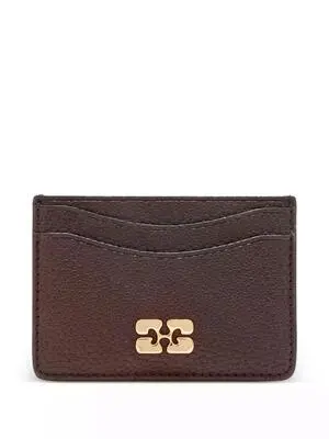 GANNI Bou Logo Card Holder - Brown