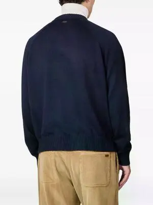 TOD'S Crew-neck Wool Sweater - Blue
