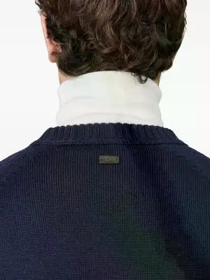 TOD'S Crew-neck Wool Sweater - Blue