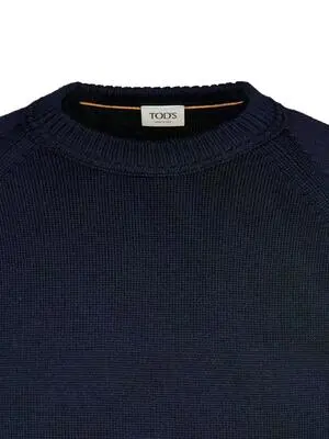 TOD'S Crew-neck Wool Sweater - Blue