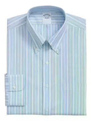 Brooks Brothers Pinpoint Striped Shirt - Blue