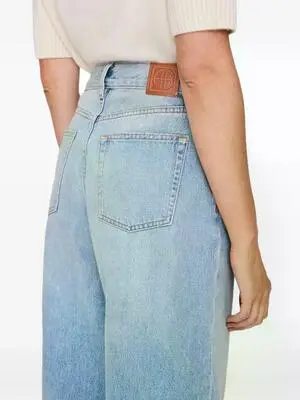 ANINE BING Manon Frayed-hem Jeans - Blue