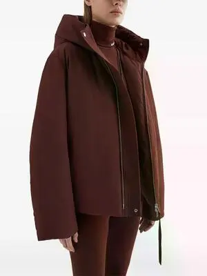 JIL SANDER Zip-up Hooded Jacket - Brown