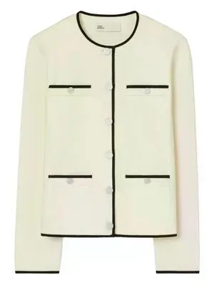 Tory Burch Kendra Buttoned Cardigan - Neutrals