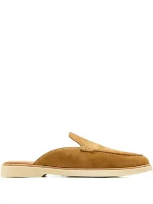 Magnanni Sofia Suede Leather Loafers - Neutrals