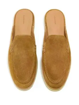 Magnanni Sofia Suede Leather Loafers - Neutrals