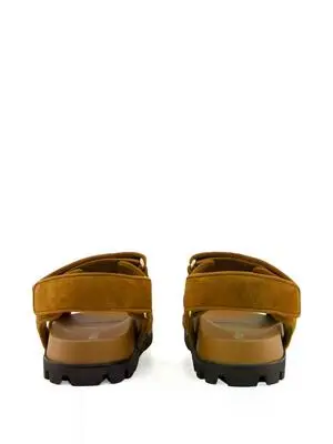 Miu Miu Sporty Quilted Double-strap Sandals - Brown