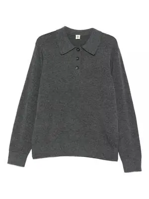 THE GARMENT Como Button Polo Top - Grey