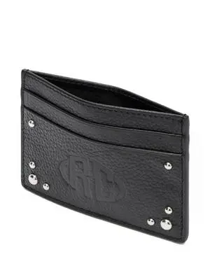 Roberto Cavalli Embossed-logo Studded Cardholder