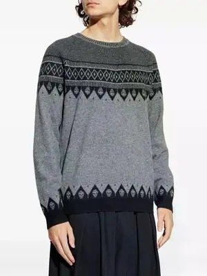 Alexander McQueen Skull Motif Wool Sweater
