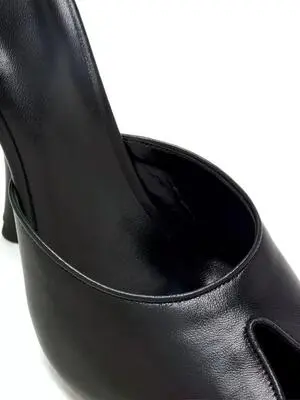 JUDE 105mm Leather Mules - Black