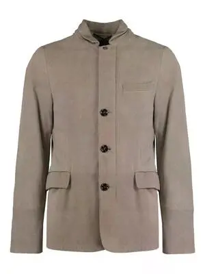 MOORER Leather Jacket With Flap-pockets