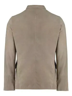 MOORER Leather Jacket With Flap-pockets