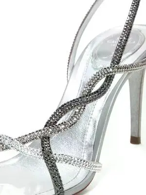 Rene Caovilla 80mm Crystal-embellished Slingback Sandals