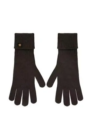 MOORER Ribbed Cuff Gloves - Brown