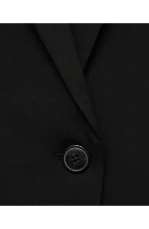 Mango Fitted Suit Jacket - Black