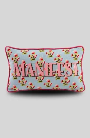 FURBISH Needlepoint Pillow - Manifest