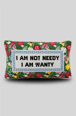 FURBISH Needlepoint Pillow - Not Needy