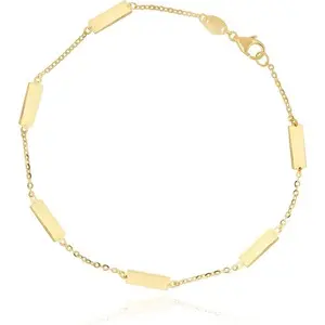 THE LOVERY FINE JEWELRY 14k Yellow Bar Chain Bracelet - Gold