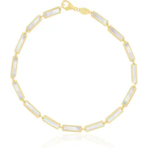 THE LOVERY FINE JEWELRY Mother Of Pearl Bar Bracelet - White