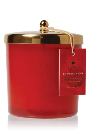THYMES Simmered Cider Harvest Red Poured Candle - Red/gold