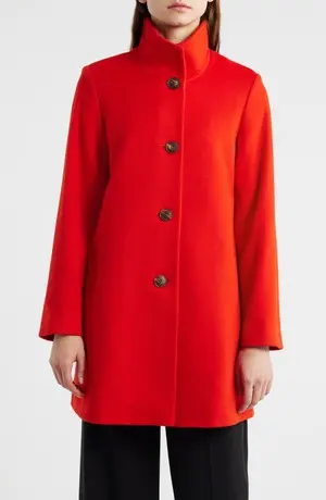 Women's Stand Collar Wool Coats
