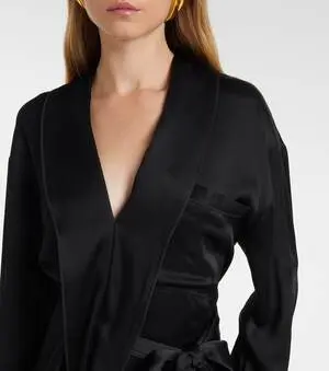 Victoria Beckham Satin Wrap Dress