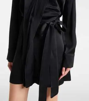 Victoria Beckham Satin Wrap Dress